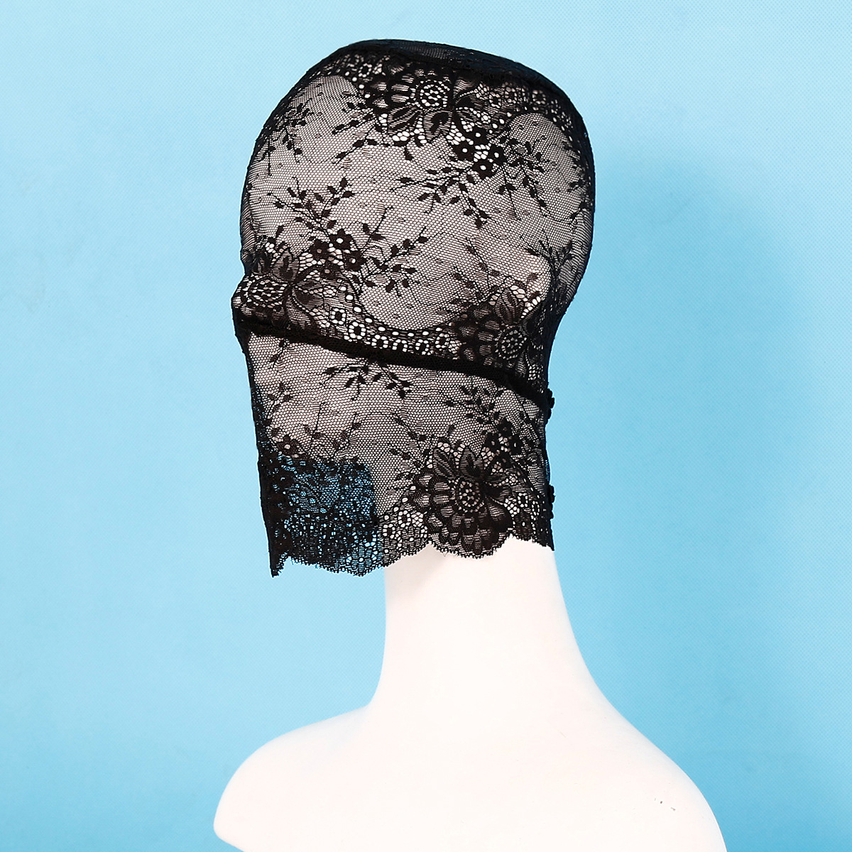 Black lace pattern fun headgear,Lace Hoods